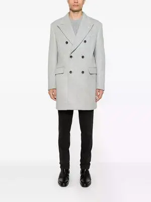 MANUEL RITZ Double-breasted Felted Wool Blend Coat