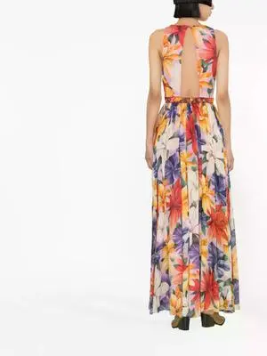 Etro Floral Print Silk Maxi Dress