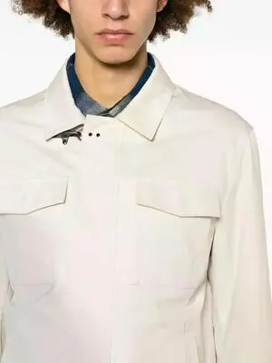 FAY Gancini Buckle Cotton Truck Jacket