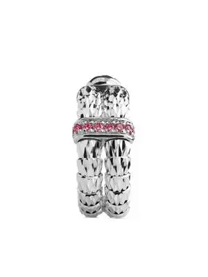 OFFICINA BERNARDI 18kt White Gold Ruby Hoop Earrings