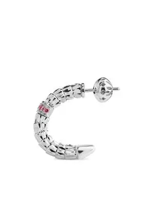 OFFICINA BERNARDI 18kt White Gold Ruby Hoop Earrings