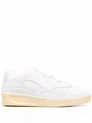 JIL SANDER Low-top Sneakers With Embossed Logo - White