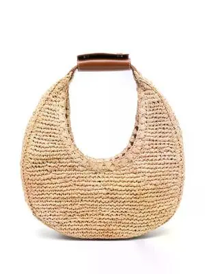 Staud Moon Raffia Tote Bag - Neutrals