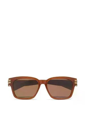 Zegna Square Frame Tinted Sunglasses - Brown