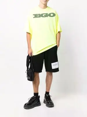 Palm Angels Ego-print Drop-shoulder T-shirt - Yellow