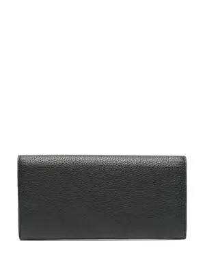 TOTEME T-lock Grained-leather Wallet - Black