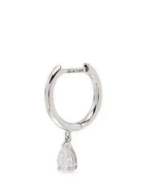 ANITA KO 18kt White Gold Diamond Hoop Earring - Silver