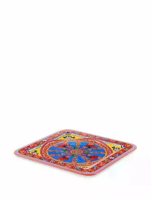 Dolce & Gabbana Medium Carretto-print Wood Tray
