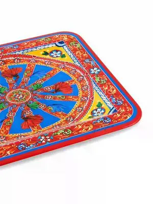 Dolce & Gabbana Medium Carretto-print Wood Tray