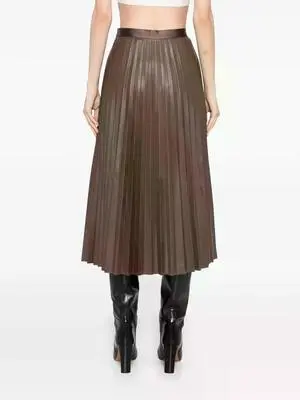 JNBY Chocolate Pleated Midi Skirt