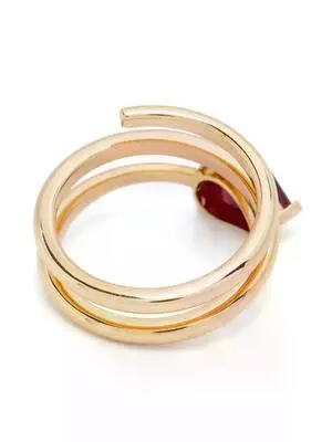 Shay 18k Yellow Spiral Ruby Ring