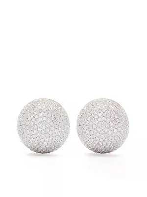 Yvonne Léon 9kt Yellow And White Diamond Boule Disco Stud Earrings - Gold