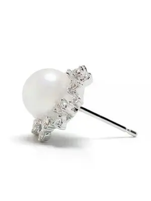 TASAKI 18kt White Gold Akoya Pearl And Diamond Earrings
