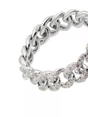 Shay 18k White Gold And Diamond Link Ring