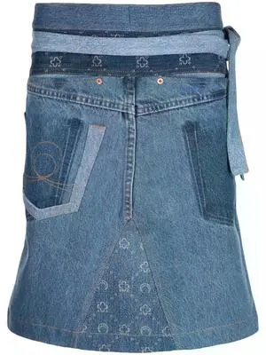 MARINE SERRE Moonogram Denim Apron - Blue