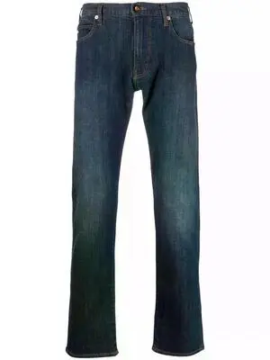 Emporio Armani Straight Leg Denim Jeans - Blue