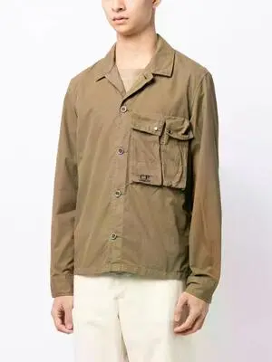 C.P. COMPANY Logo-embroidered Cotton Shirt