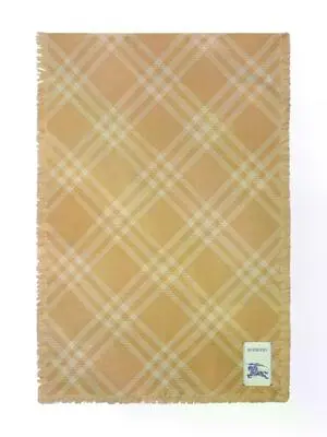 Burberry Wide Check Wool Silk Scarf