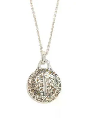 PARTS OF FOUR Disk Diamond Necklace - Silver