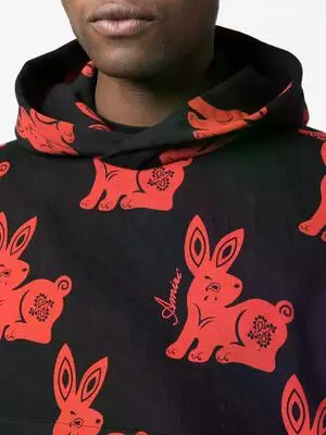 Amiri Rabbit-motif Cotton Hoodie