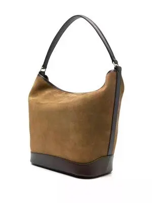 Sandro Suede And Calfskin Bucket Bag