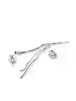 HZMER JEWELLERY Tone Crystal Embellished Chain Link Drop Earrings
