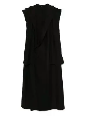 Yohji Yamamoto Twisted Gabardine Coat - Black