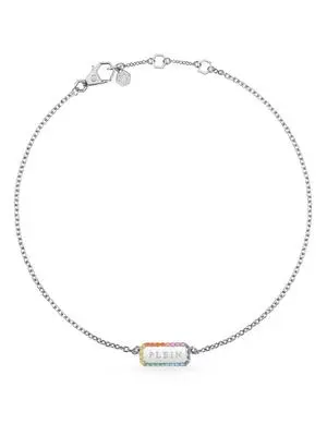 Philipp Plein Crystal Embellished Necklace - Silver
