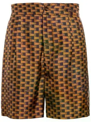 Bally Pennant-print Silk Shorts