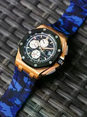 HORUS WATCH STRAPS 44mm Camouflage Rubber Watch Strap