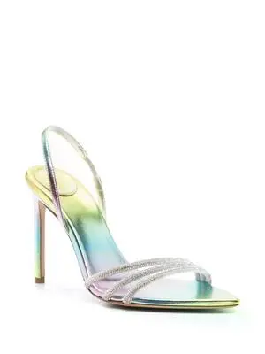 BETTINA VERMILLON Roxy 105mm Stiletto Sandals - Silver