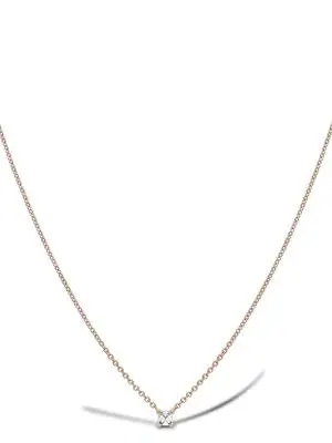 PRAGNELL 18kt Rose Gold Diamond Solitaire Necklace
