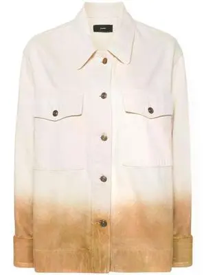 Alanui Tie-dye Effect Denim Shirt - Neutrals