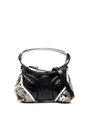 MARINE SERRE Small Futura Shoulder Bag - Black