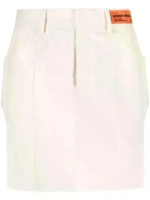 Heron Preston Fitted Mini Skirt With Side Slits - Neutrals