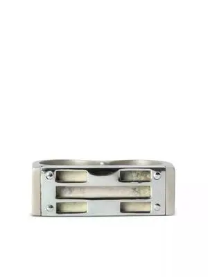 PARTS OF FOUR Plate Double Ring - Silver