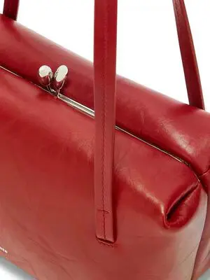 JIL SANDER Goji Leather Shoulder Bag - Red