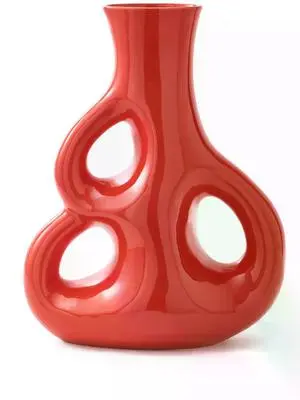 POLSPOTTEN Three Ears Ceramic Vase - Red