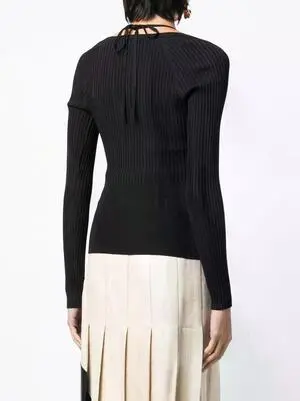 Simkhai Core Jayline" Layered V-neck Halterneck Top