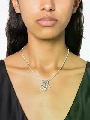 ROSES METALS Sterling Rose Pendant Necklace