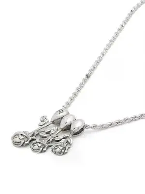 ROSES METALS Sterling Rose Pendant Necklace