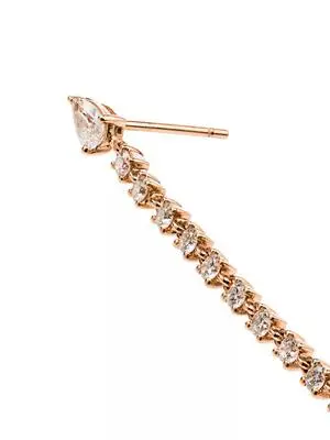 ANITA KO 18kt Rose And Diamond Drop Earring