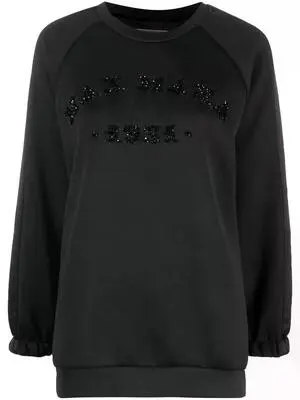 Max Mara Logo-embellished Long-sleeved Sweater