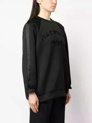 Max Mara Logo-embellished Long-sleeved Sweater