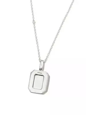 Shay 18k White Gold Full Pavé Diamond Band X-initial Pendant Necklace