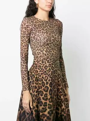 Valentino Garavani Animal Print Jersey Bodysuit