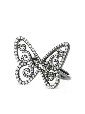 Messika 18kt Gold Arabesque Diamond Butterfly Cocktail Ring