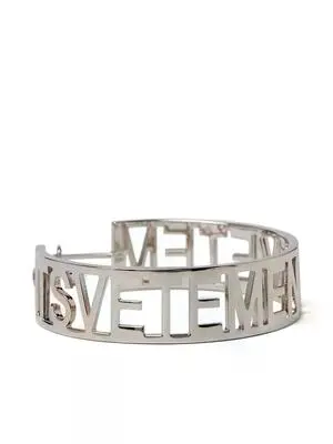 Vetements Logo Hoop Earrings