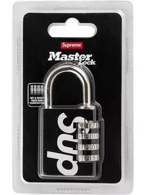 Supreme Master Lock Combination Lock With Logo - Black