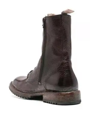 Moma Calf Leather Lace-up Boots - Brown